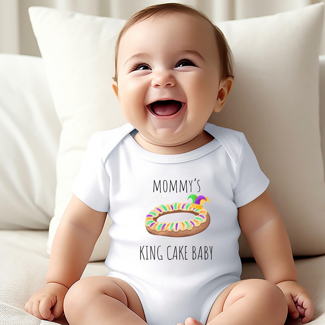 Mardi Gras Baby Bodysuit, Personalized King Cake Baby Romper, New ...