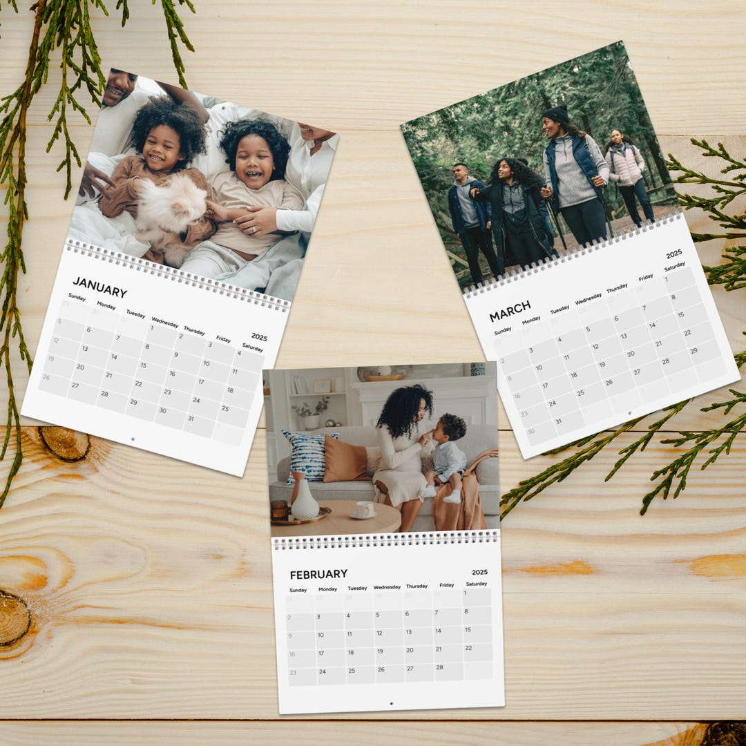 2025 Wall Calendar, Custom Photo Calendar, Personalized Yearly Planner ...