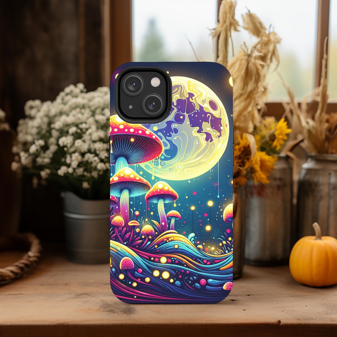 Mystical Mushroom Moon Phone Case: Protective Cover - Etsy