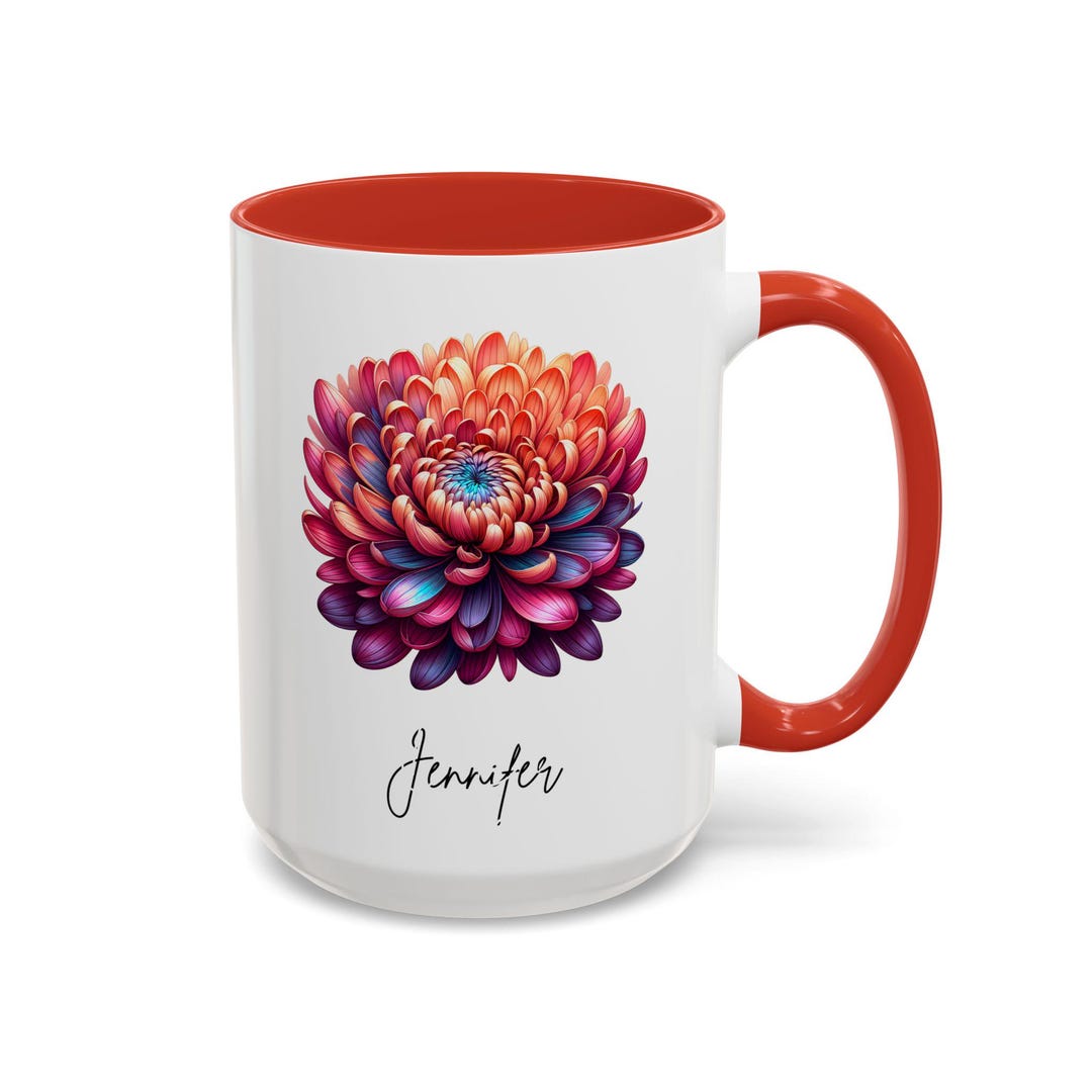 November Birth Flower Mug: Chrysanthemum Floral Coffee Mug - Etsy