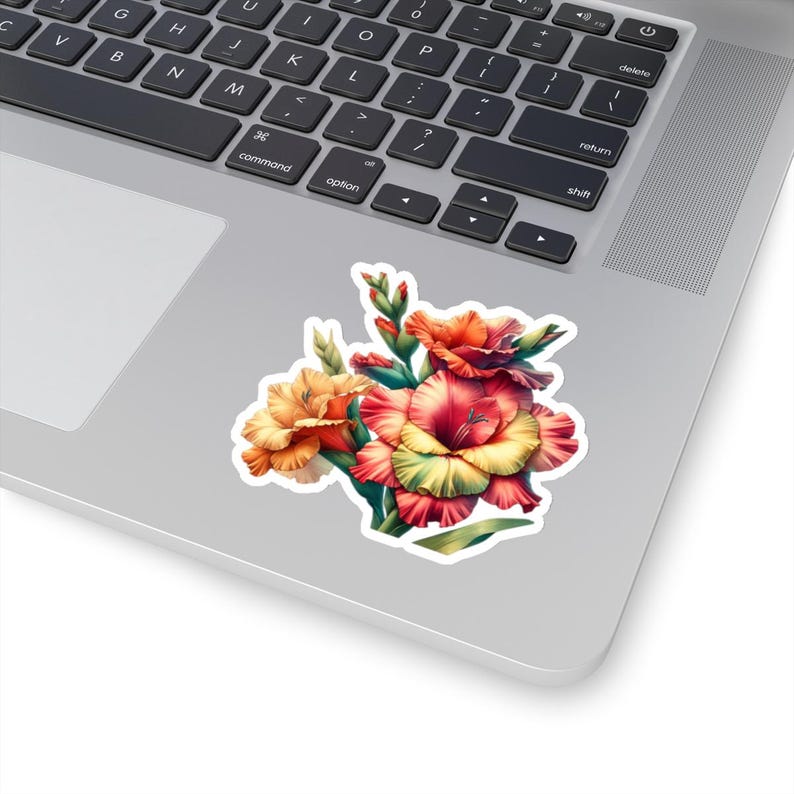 August Birth Flower Sticker: Gladiolus Vinyl Decal - Etsy