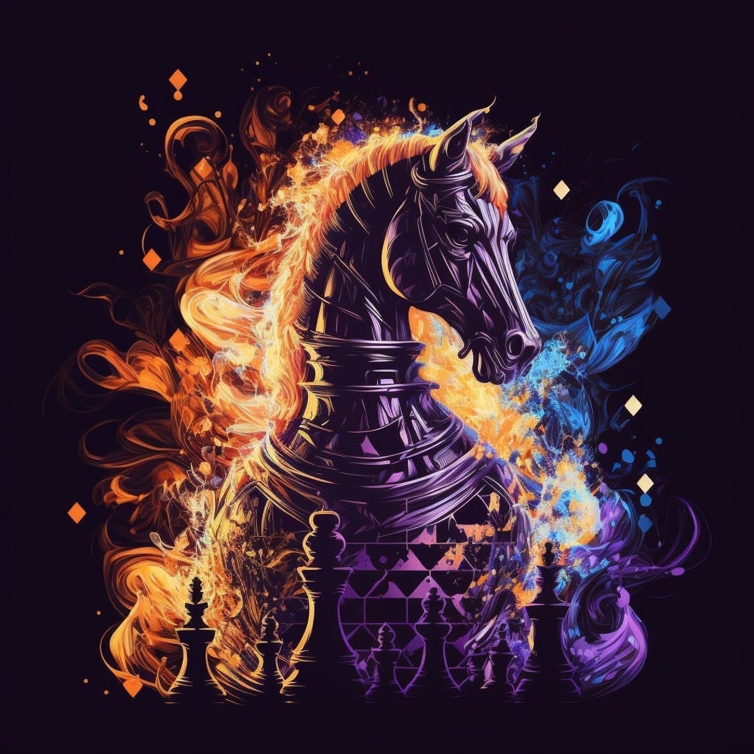 Magical Knight Abstract Chess Artwork - Etsy