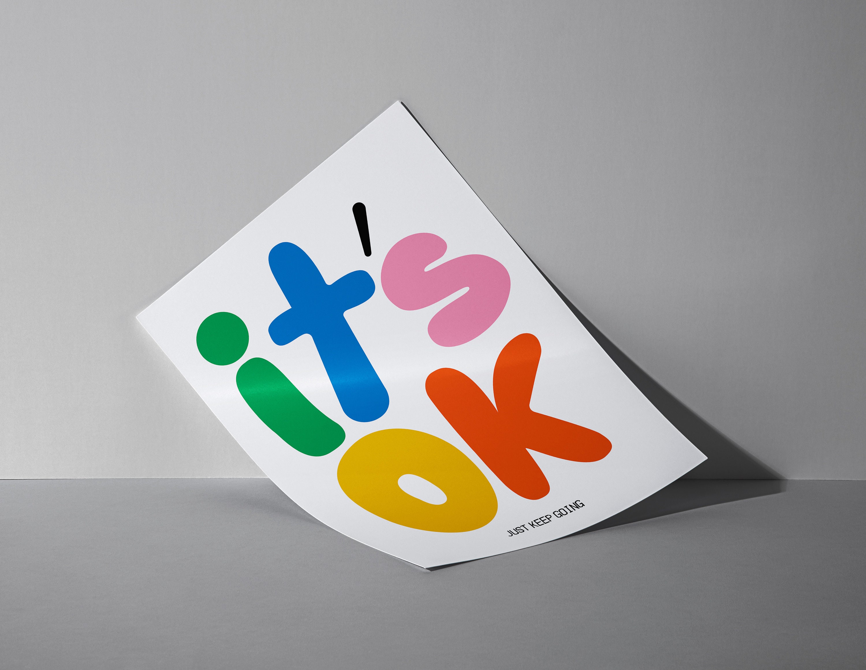 Colorful Inspirational Poster, It's Okay Poster, Digital Download ...