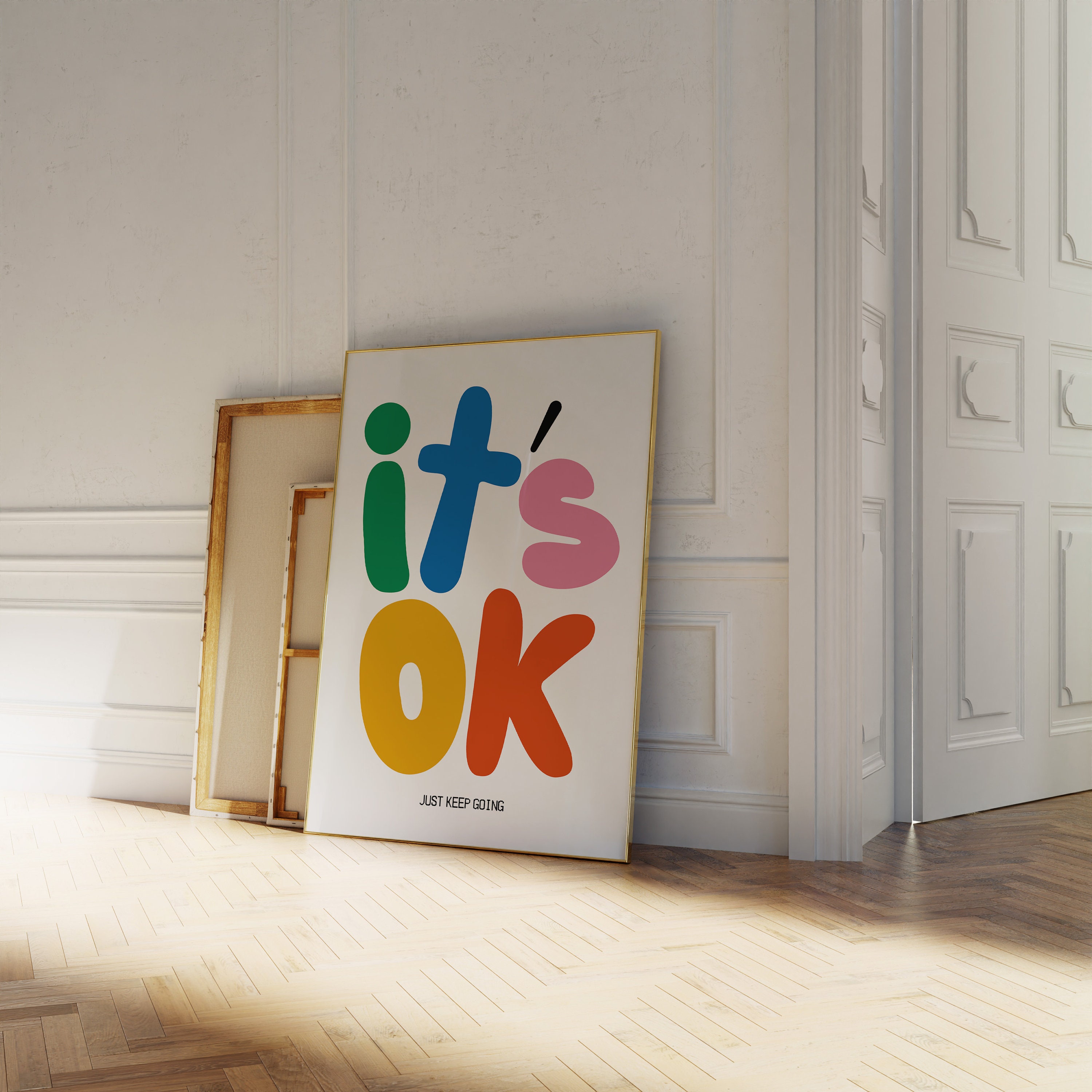 Colorful Inspirational Poster, It's Okay Poster, Digital Download ...
