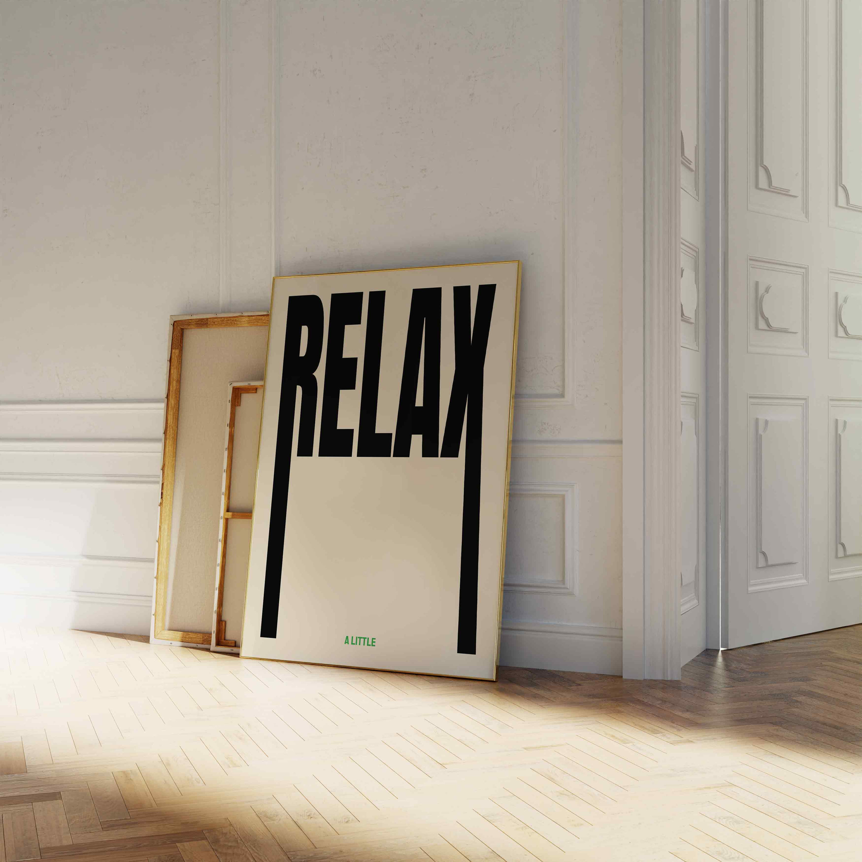 Relax A Little Wall Art, Self Care Poster, Eclectic Wall Art, Trendy ...