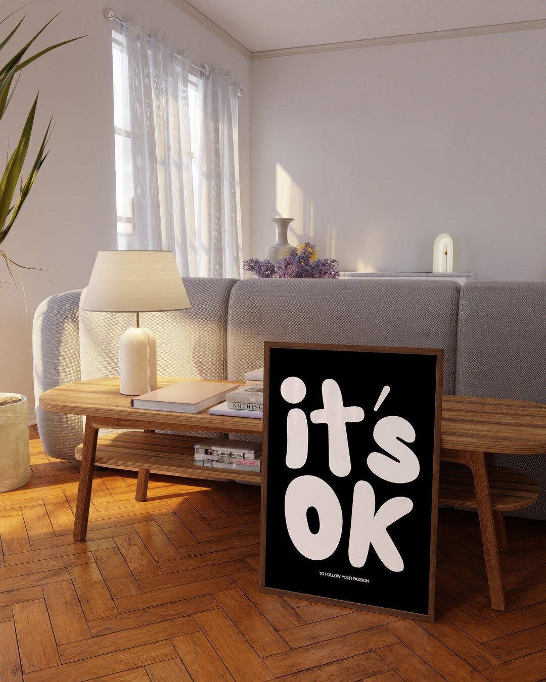Trendy Inspirational Poster, It's Okay Poster, Digital Download, Black ...