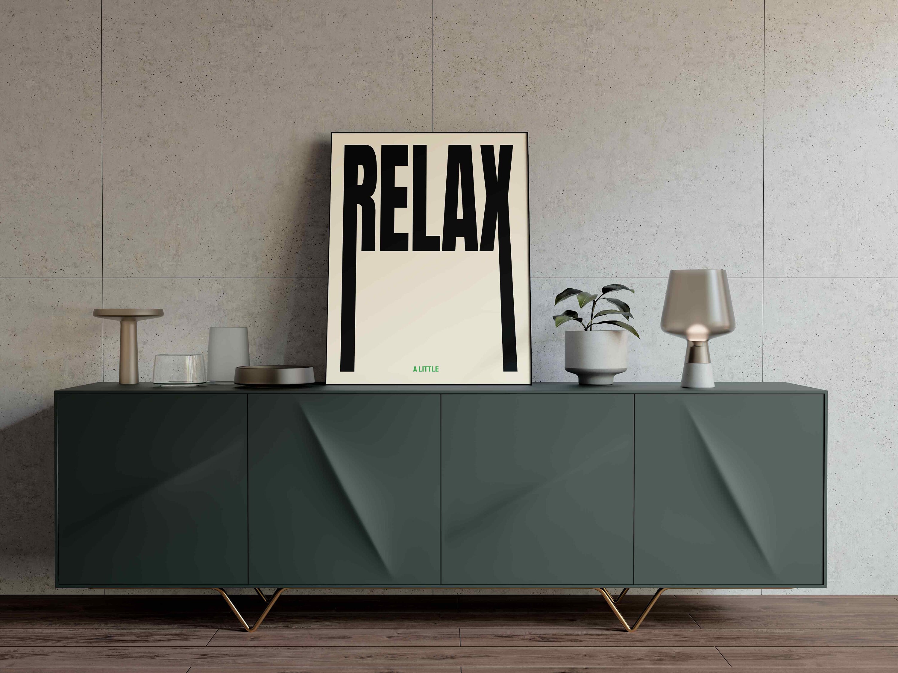 Relax A Little Wall Art, Self Care Poster, Eclectic Wall Art, Trendy ...