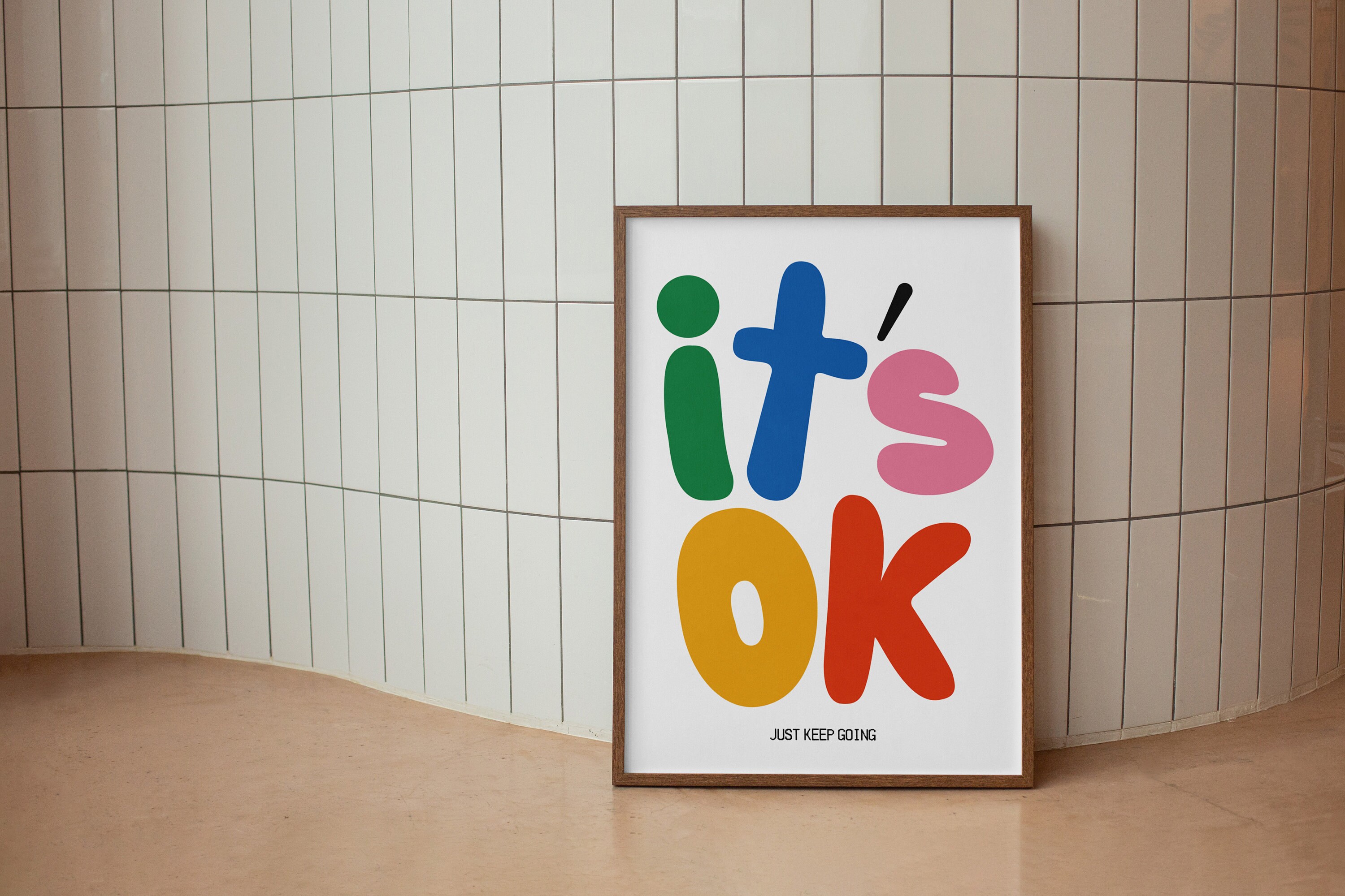 Colorful Inspirational Poster, It's Okay Poster, Digital Download ...