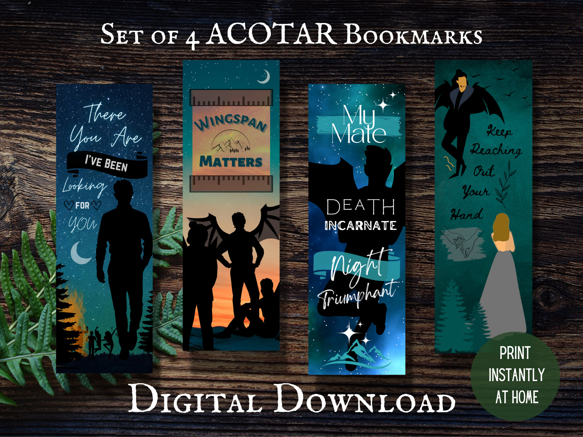 ACOTAR Printable Bookmarks Sarah J Maas Quotes A Court of - Etsy