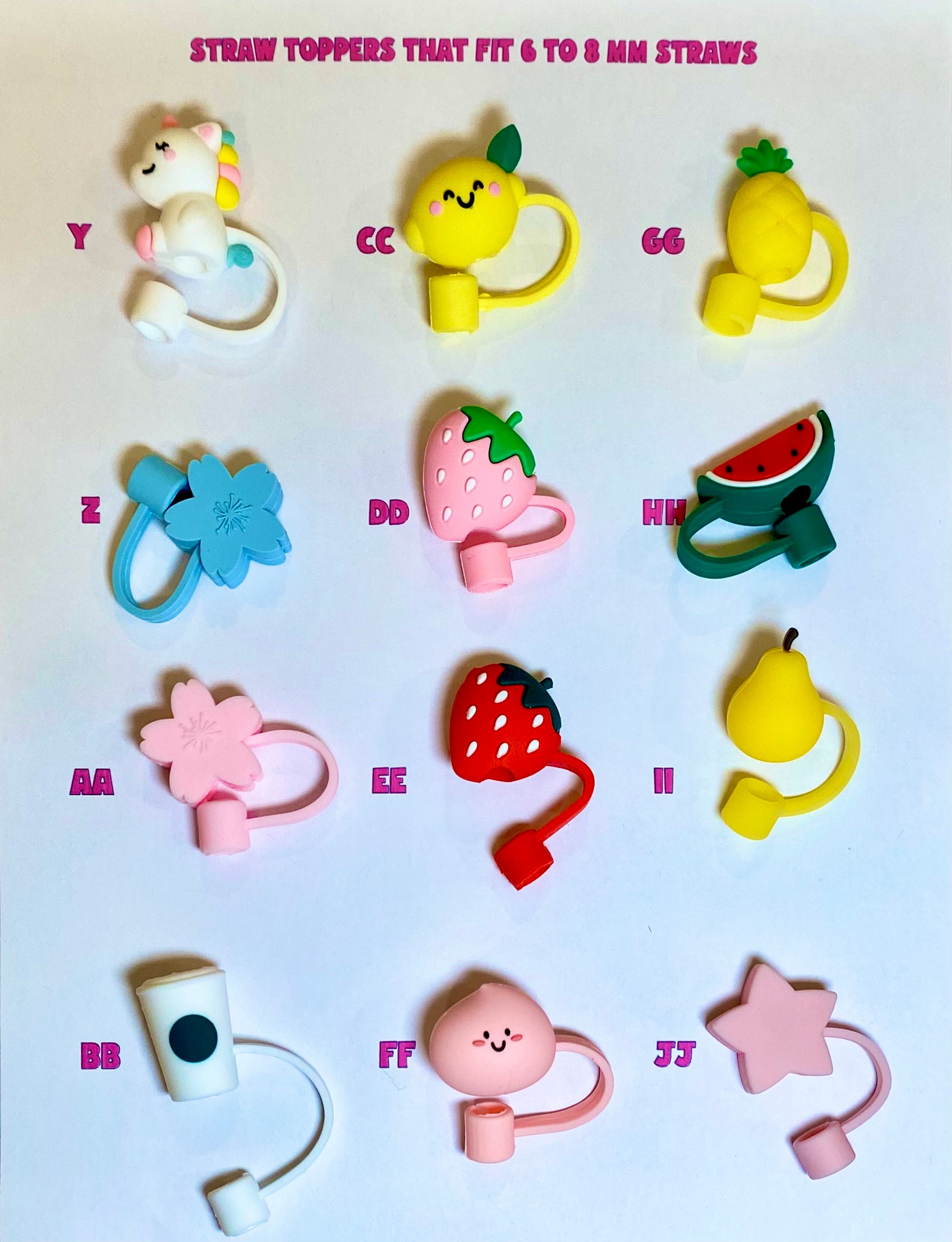 Straw Toppers and Straw Charms Stanley Cup Straw Topper Custom Straw ...