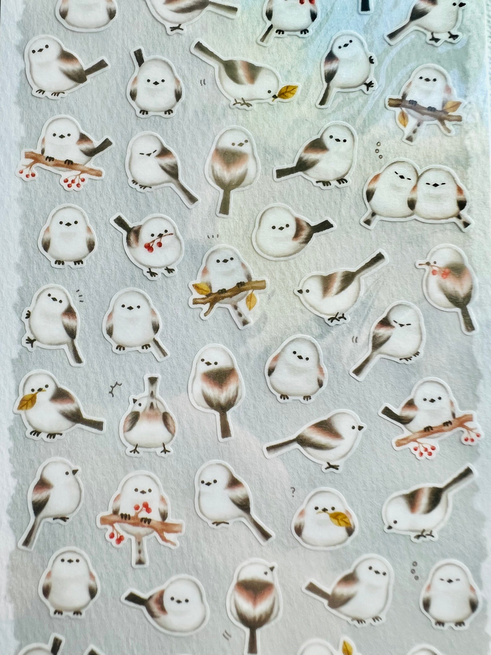 Long Tailed Tit Bird Stickers Cute Animal Sticker Sheets - Etsy