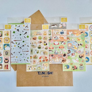 Japanese Animal Stamp Sticker Sheets Made in Japan Japanese Paper for ...