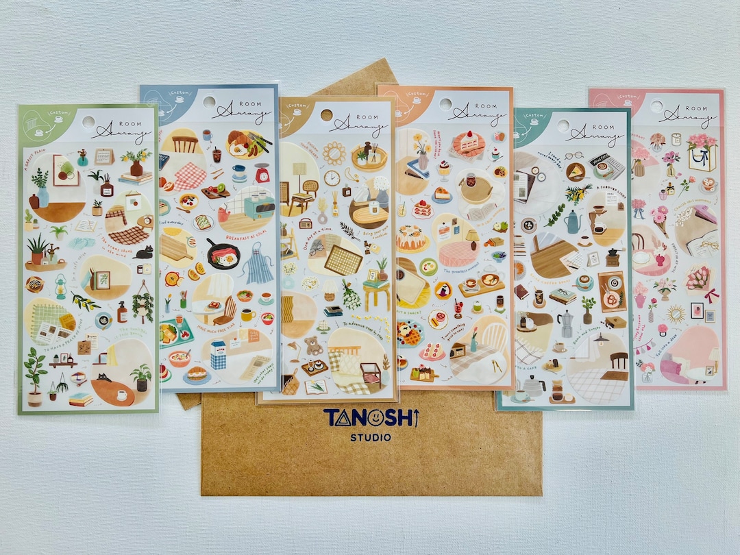 Room Arrangement Sticker Sheets by Mind Wave Cute Kawaii Breakfast ...