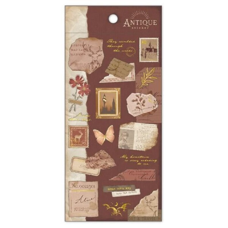Antique Sticker Sheets by Mind Wave Cute Stamp Cool Newspaper for ...