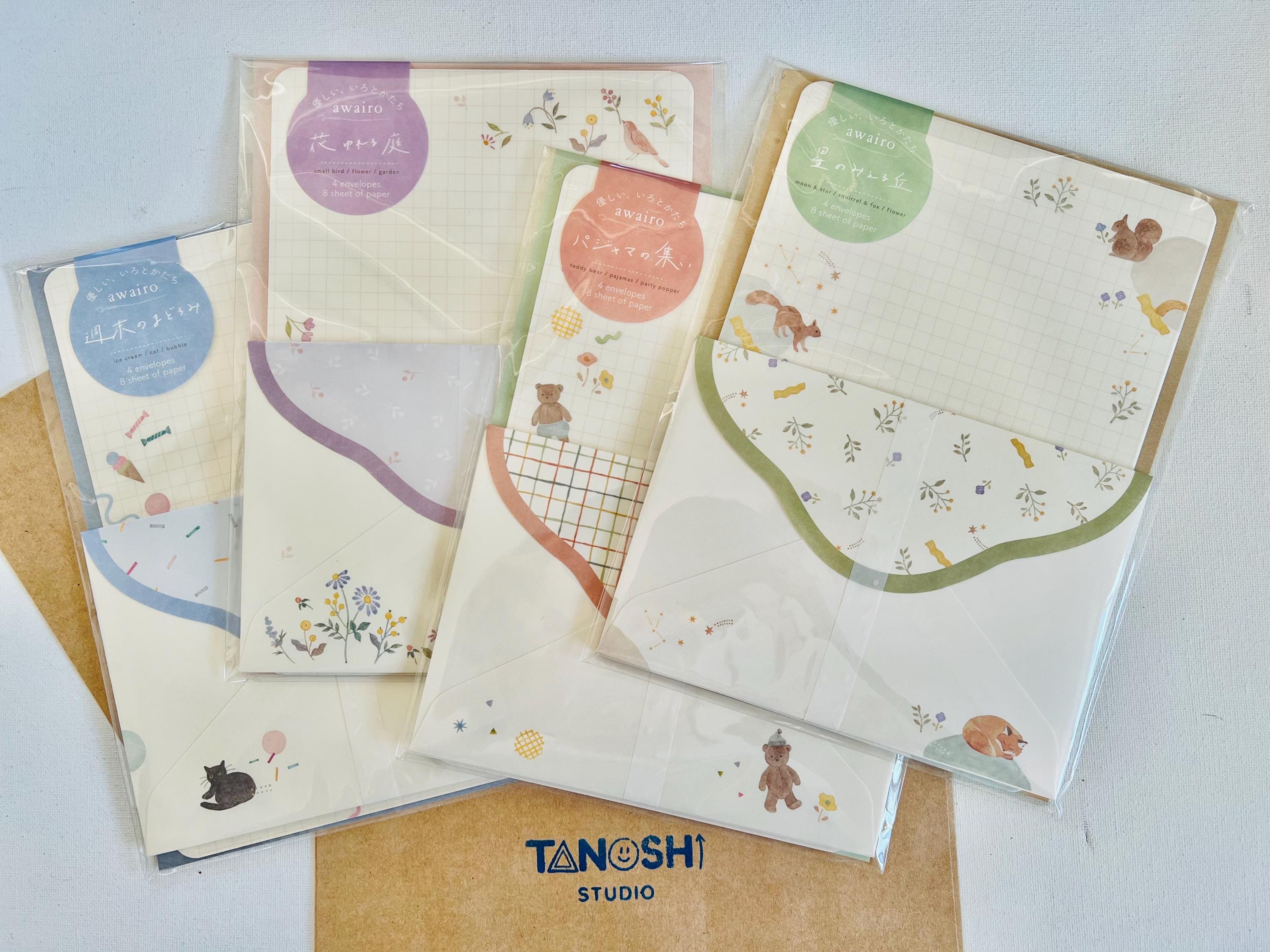 Sweetheart 4 Envelopes Letter Set Cute Japanese Lettering Mail ...