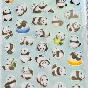 Panda Stickers Cute Animal Sticker Sheets | Mame Mame | Mind Wave | for ...