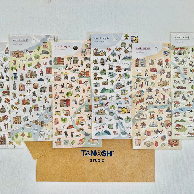 Japan Buildings Stickers - Etsy