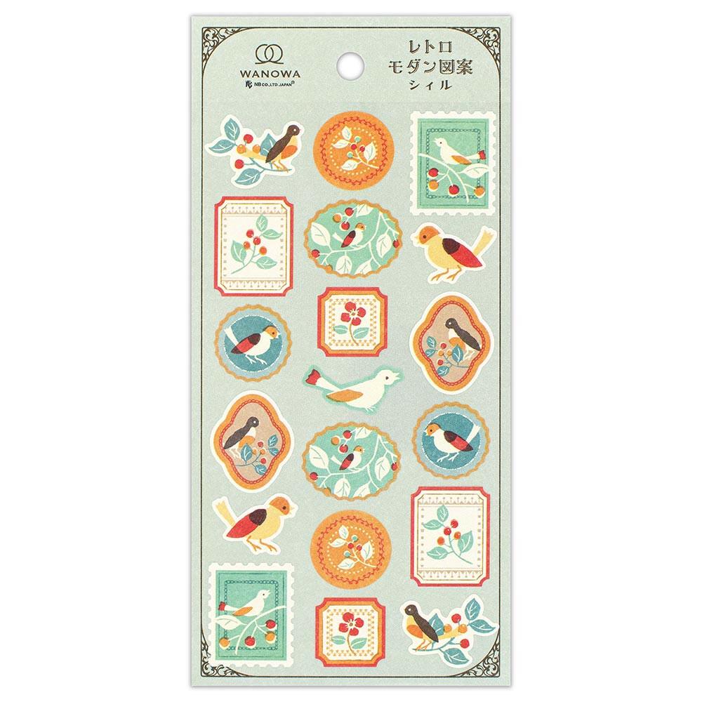 Wanowa Stamp Sticker Sheets Made in Japan Cat Mail Stamps Japanese ...