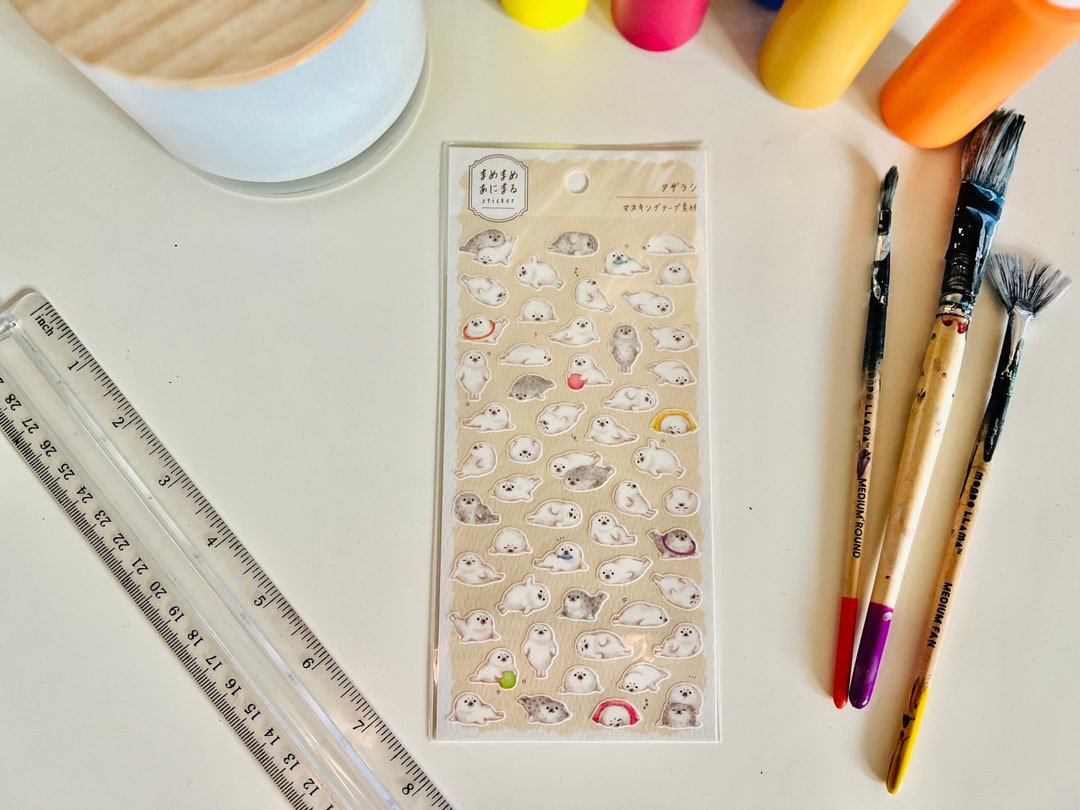 Baby Seal Stickers Cute Animal Sticker Sheets Mame Mame Mind Wave for ...