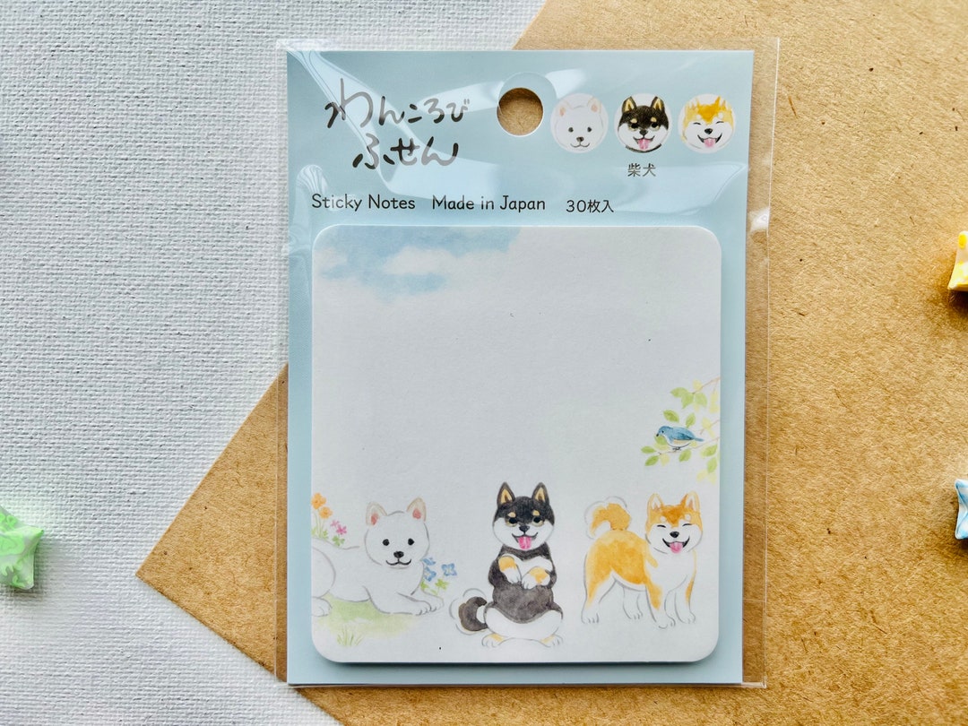 Wan Korobi Living Sticky Notes | Made in Japan | Cute Kawaii Pet Dog ...