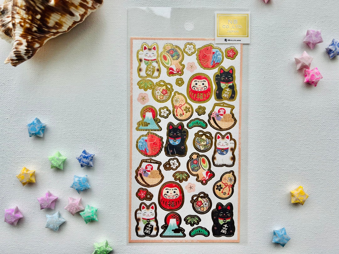Japanese Money Cat Sticker Sheets | Made in Japan | Lucky Neko ...