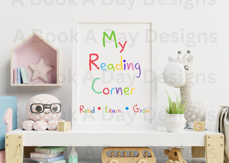My Reading Corner Kids Digital Download Sign PDF JPG, Reading Corner ...