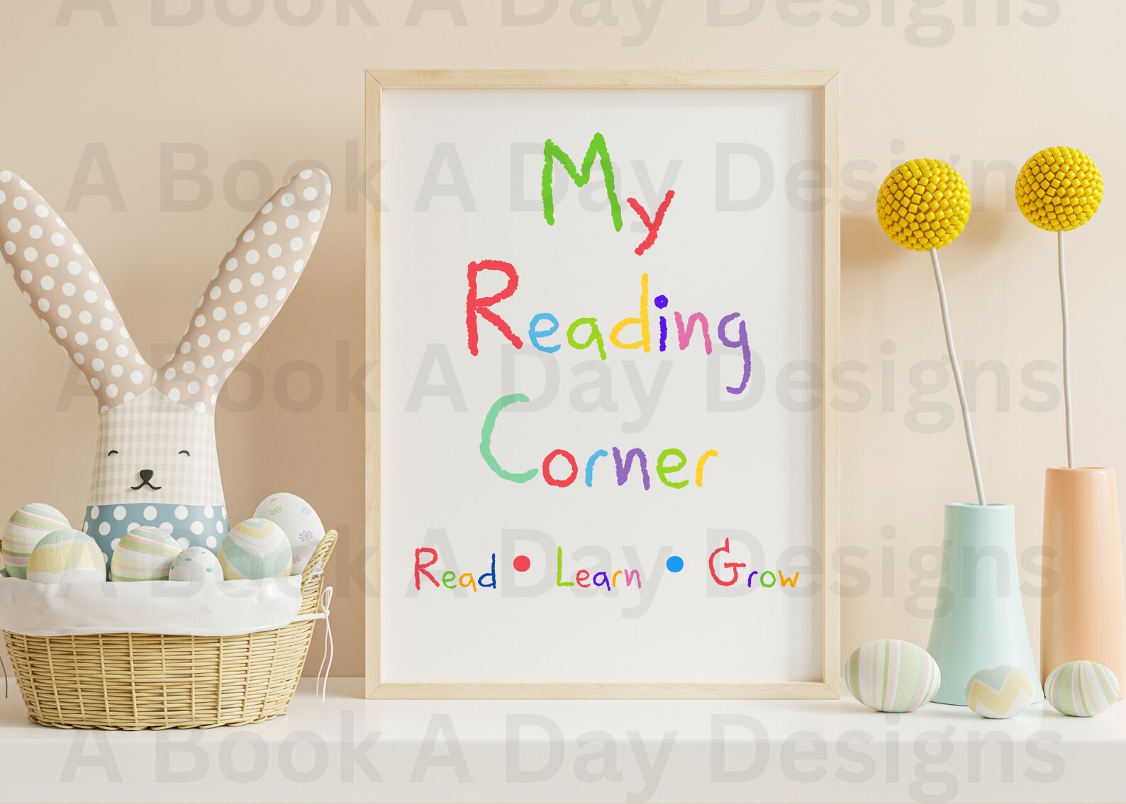 My Reading Corner Kids Digital Download Sign PDF JPG, Reading Corner ...