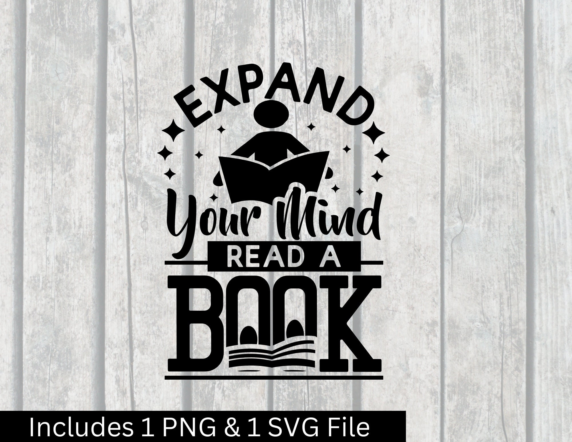 Expand Your Mind Read A Book PNG SVG Digital Download - Etsy