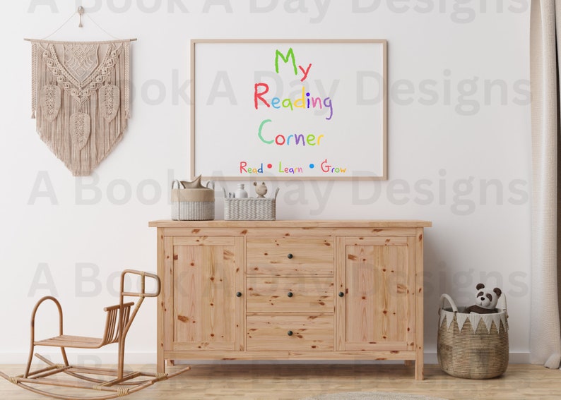 My Reading Corner Kids Digital Download Sign PDF JPG, Reading Corner ...