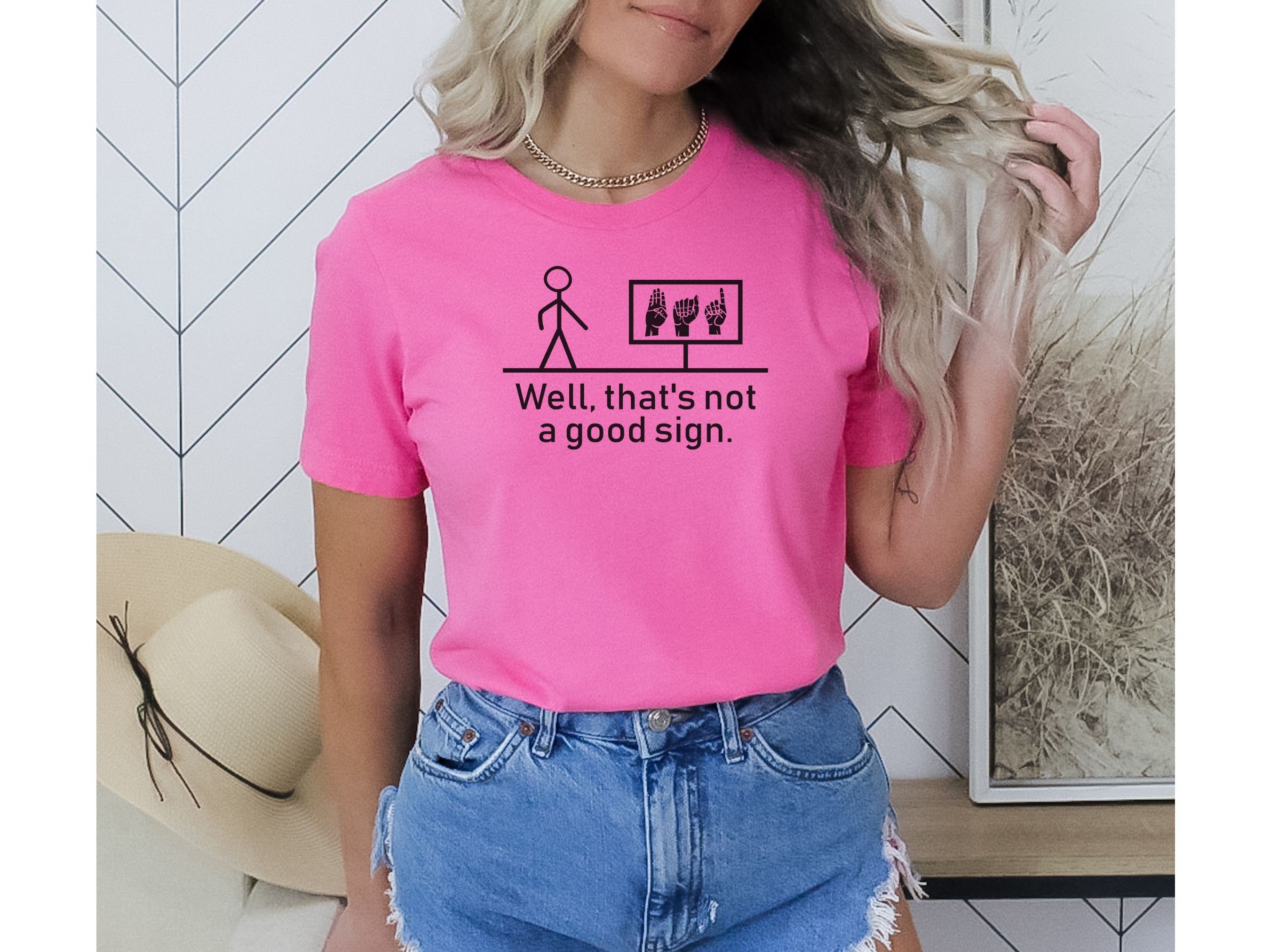 Funny ASL Shirt,line Art,stick Man,minimalist Design,disability ...