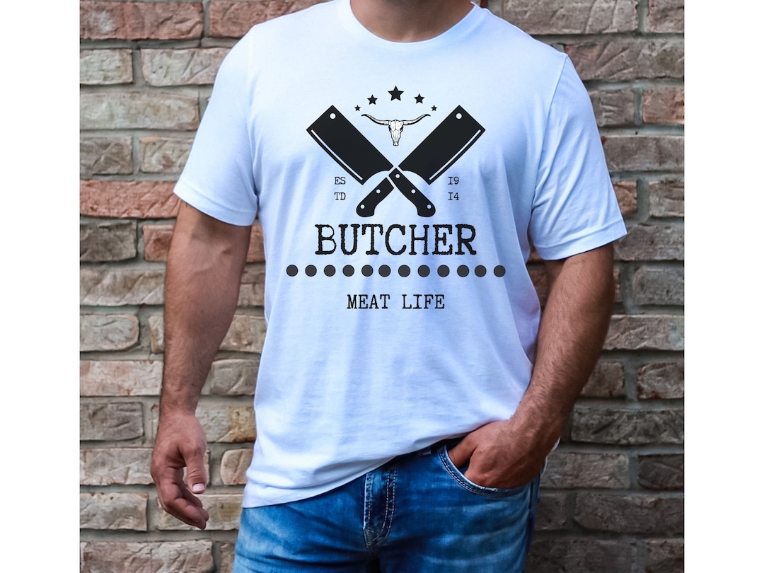 Butcher Tshirt,chef Shirt,line Cook Shirt,knives Print,restaurant Tee ...
