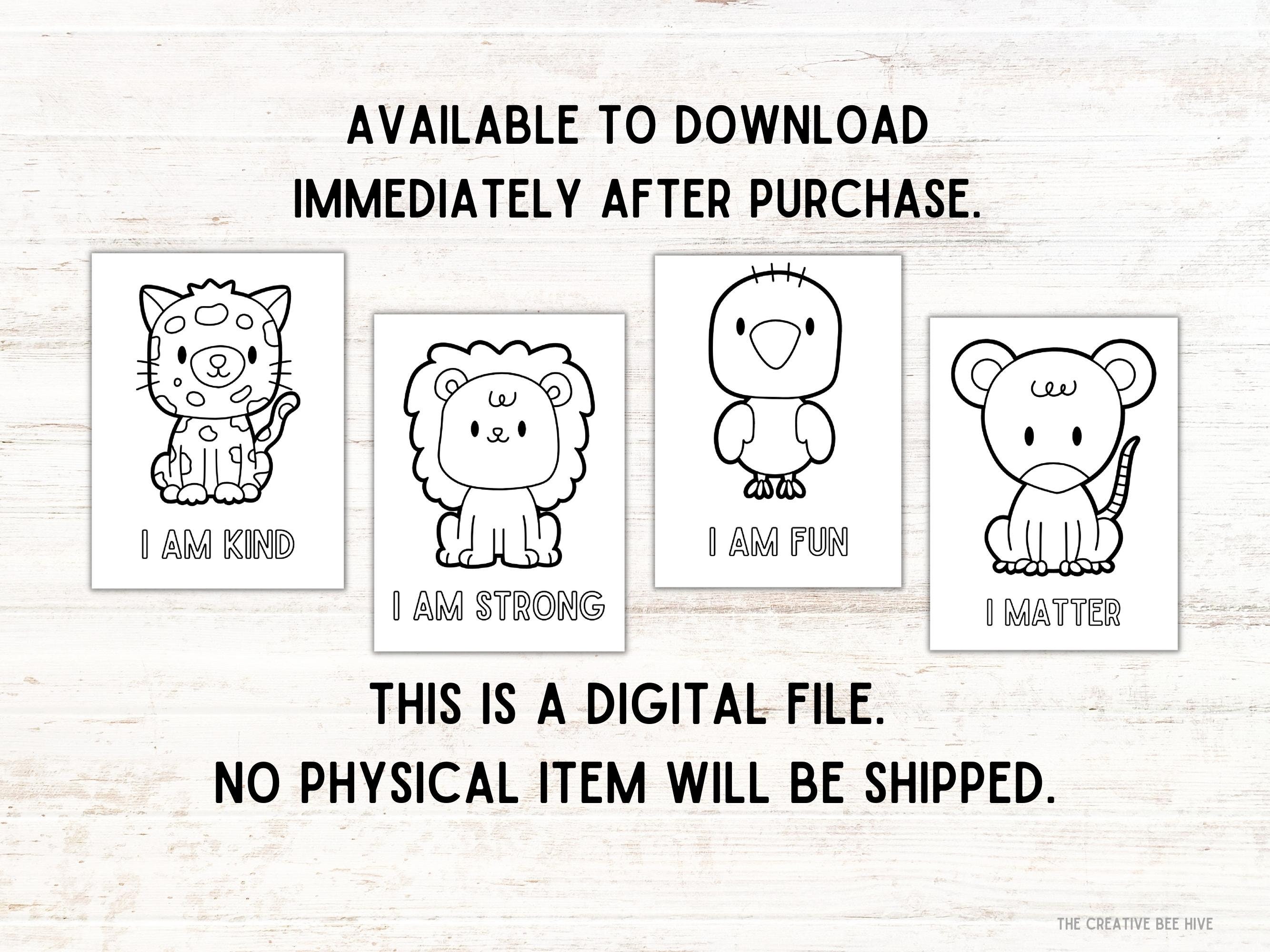 Printable Coloring | Positive Affirmation | Coloring Pages | Kids ...