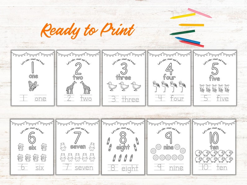 Color Counting | Number Tracing | Numbers 1-20 | Printable Activity ...