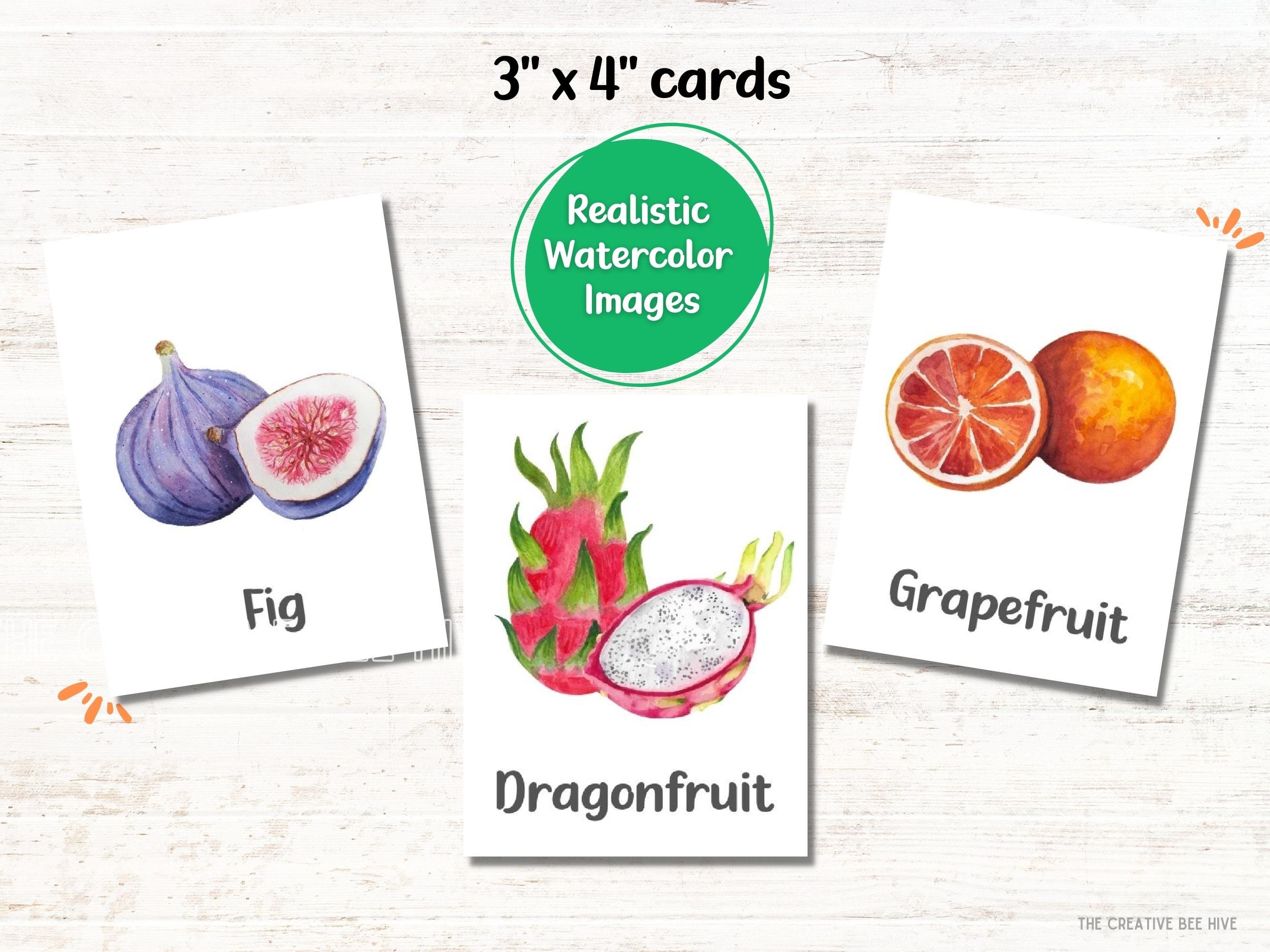 Printable Flashcards Fruits Activity Printable Flash Cards Homeschool ...