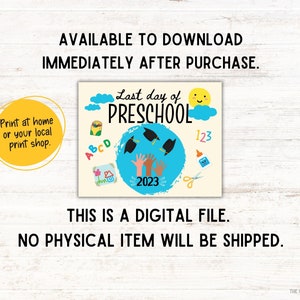 Printable Last Day of School 2023 | Last Day of Preschool | Preschool ...