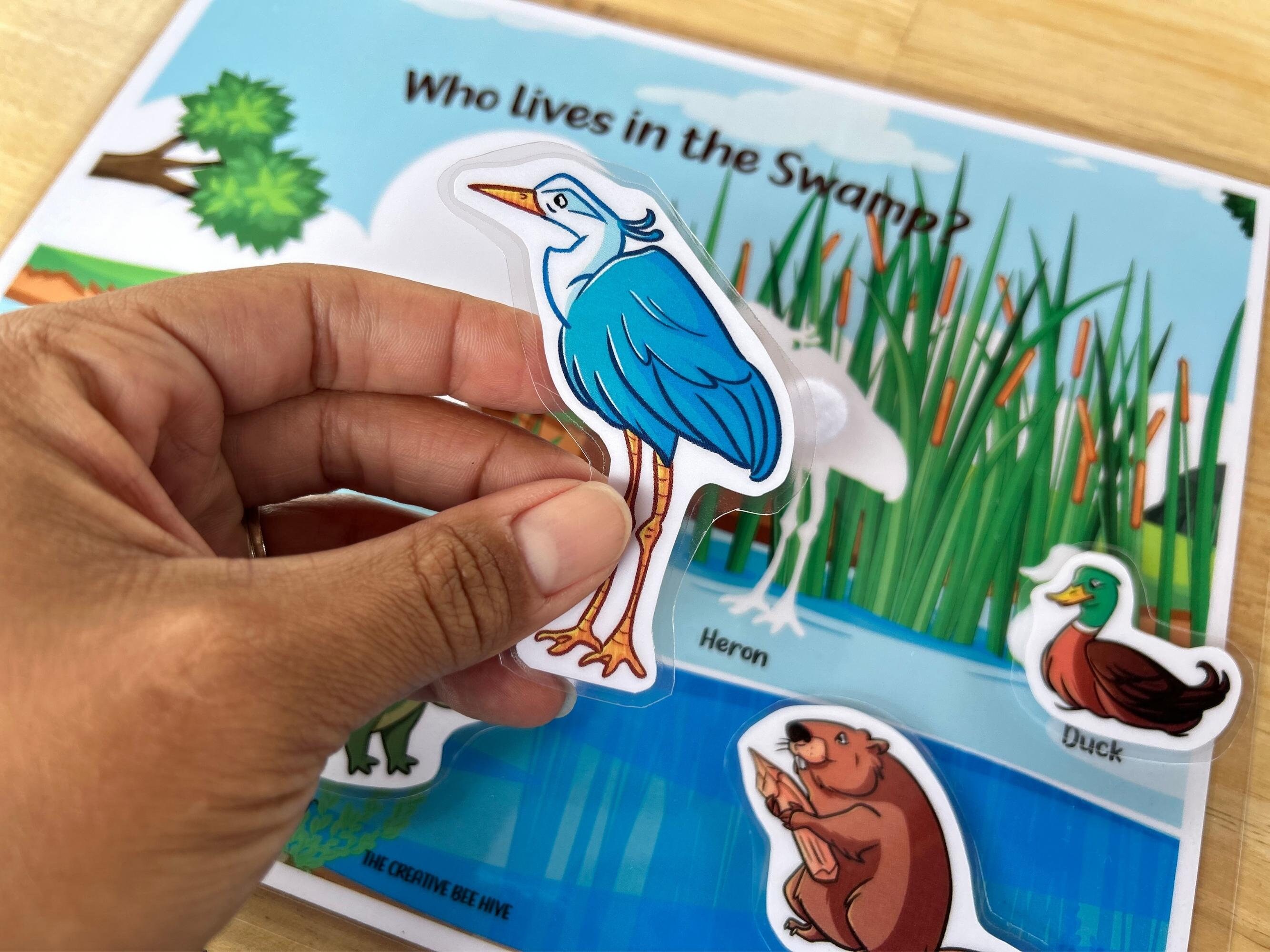 Busy Book Add on Ocean Arctic Swamp Shadow Matching Animals Toddler ...