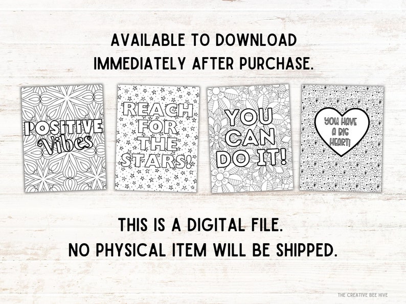 Printable Positive Affirmation Coloring Pages for Kids Mental Health ...