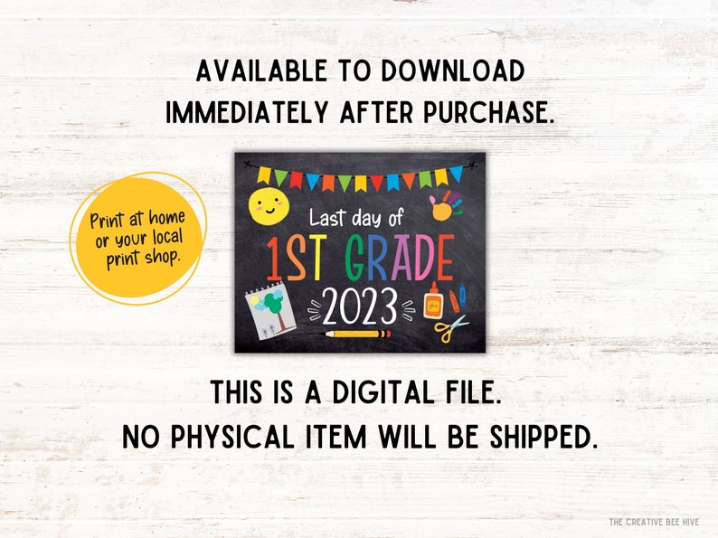 Printable Last Day of School 2023 | Last Day of 1st Grade | 1st Grade ...