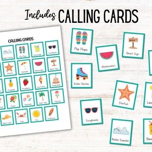 Printable Summer Bingo Game | Summer Activity for Kids | Printable ...