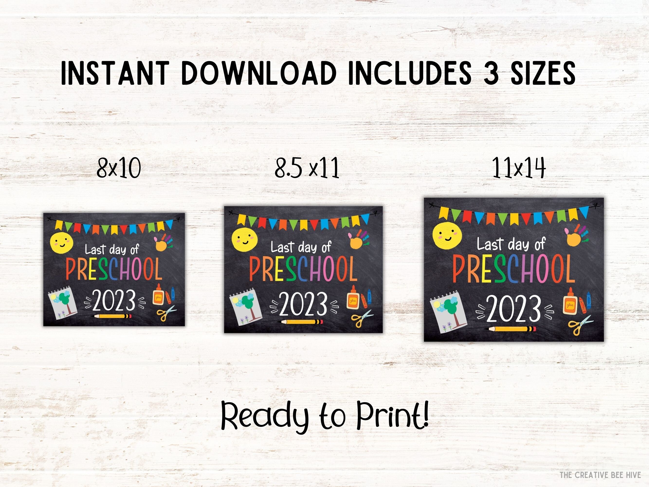 Printable Last Day of School 2023 | Last Day of Preschool | Preschool ...