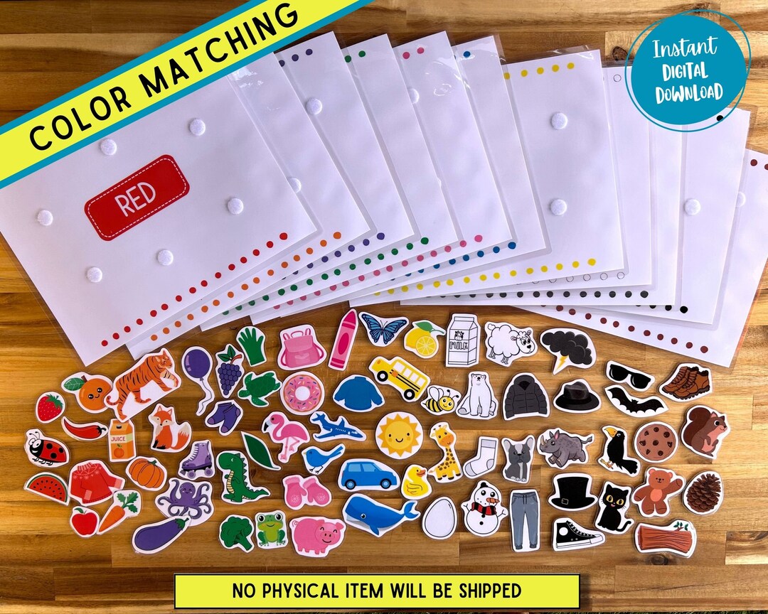 Color Matching Printable Activity Learning Shapes - Etsy