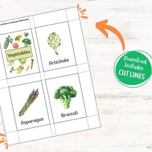 Printable Flashcards Vegetables Activity Printable Flash Cards Toddler ...
