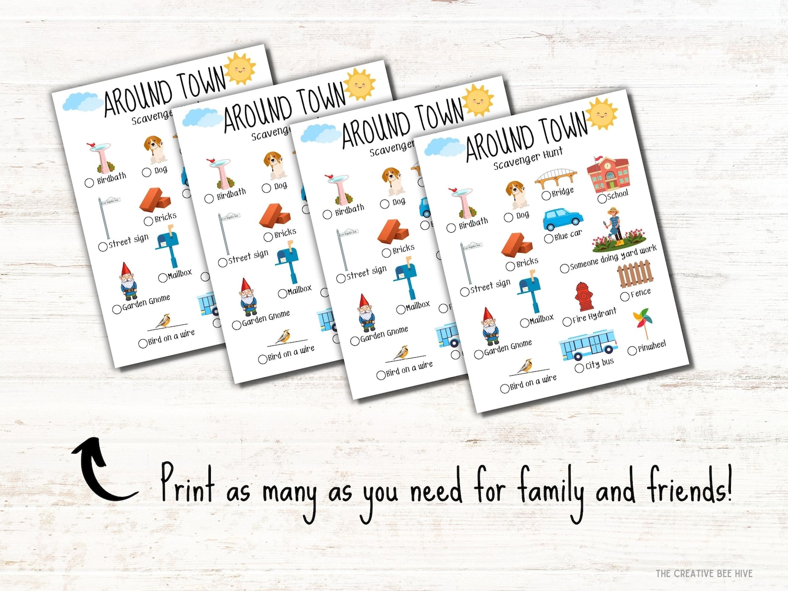 Around Town Scavenger Hunt Printable | Outdoor Activity for Kids ...