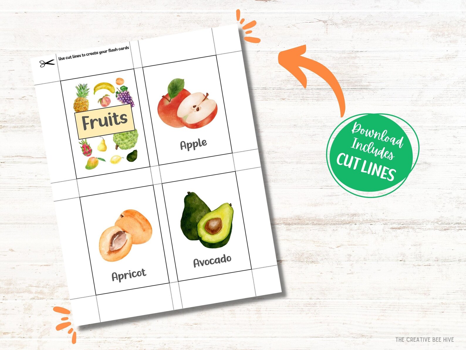 Printable Flashcards Fruits Activity Printable Flash Cards Homeschool ...