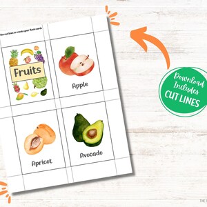 Printable Flashcards Fruits Activity Printable Flash Cards Homeschool ...