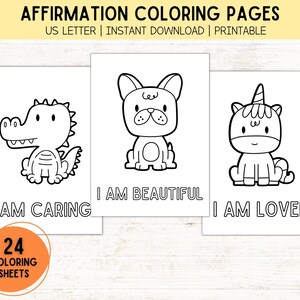 Printable Coloring | Positive Affirmation | Coloring Pages | Kids ...