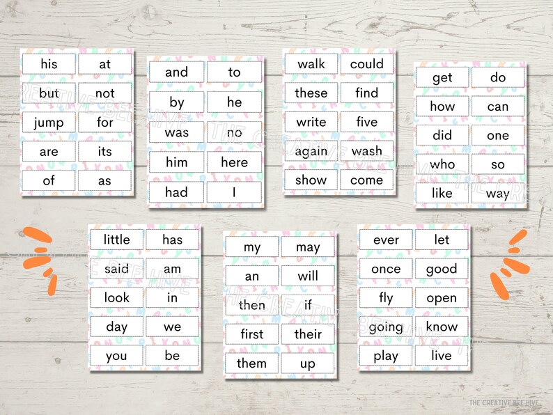140 Sight Word Flashcards Preschool Kindergarten - Etsy