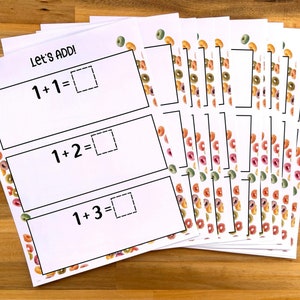 Addition Cereal Mats | Counting Activity | Printable | Kindergarten ...