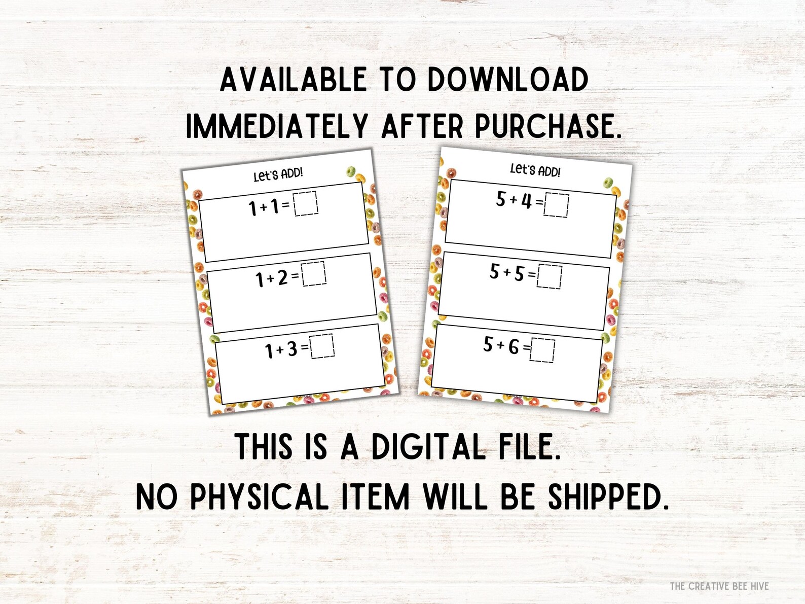 Addition Cereal Mats | Counting Activity | Printable | Kindergarten ...