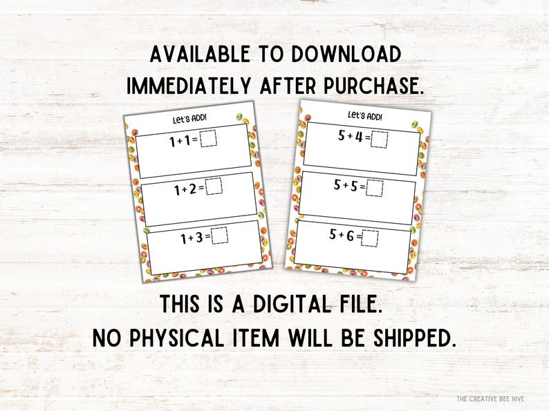 Addition Cereal Mats | Counting Activity | Printable | Kindergarten ...